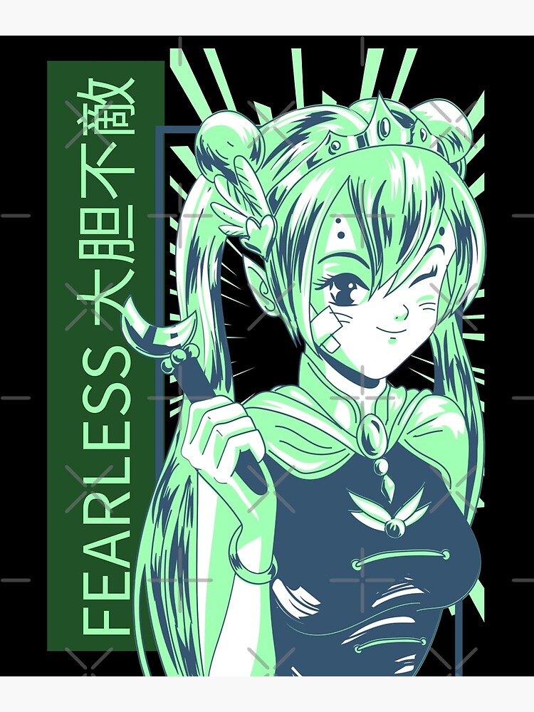 "Fearless Anime Girl" Poster by Ultimaff7 | Redbubble