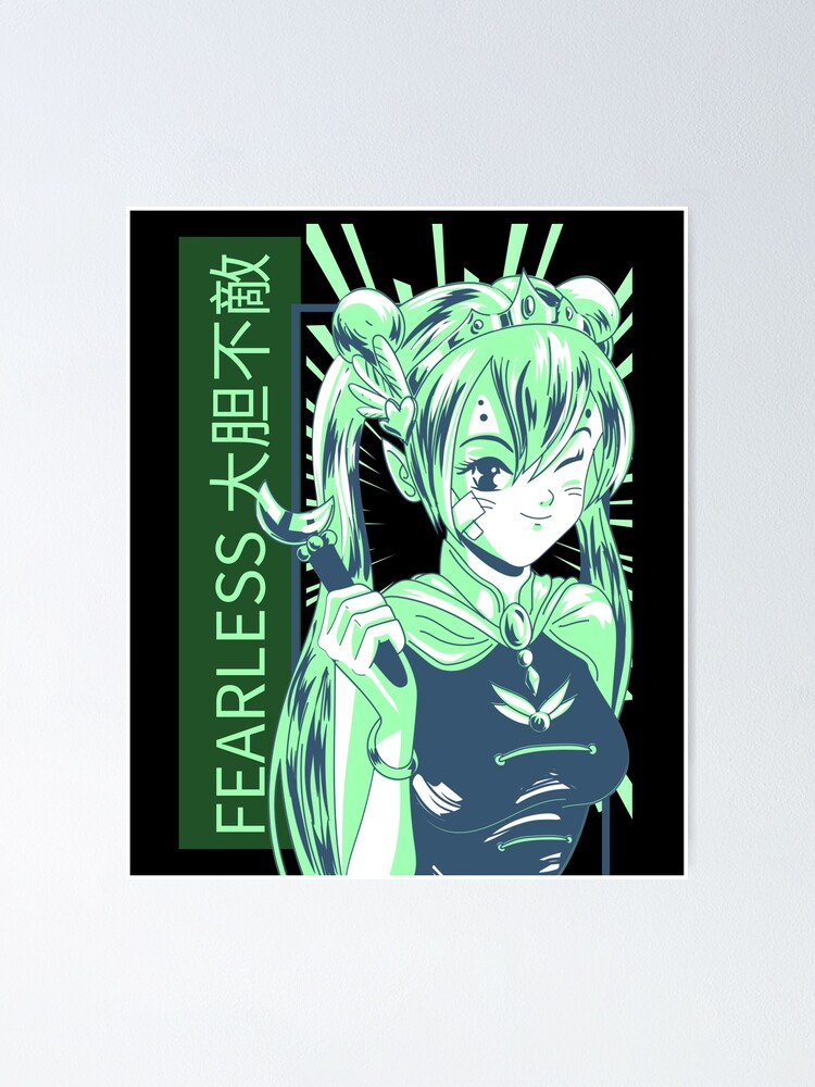 "Fearless Anime Girl" Poster by Ultimaff7 | Redbubble