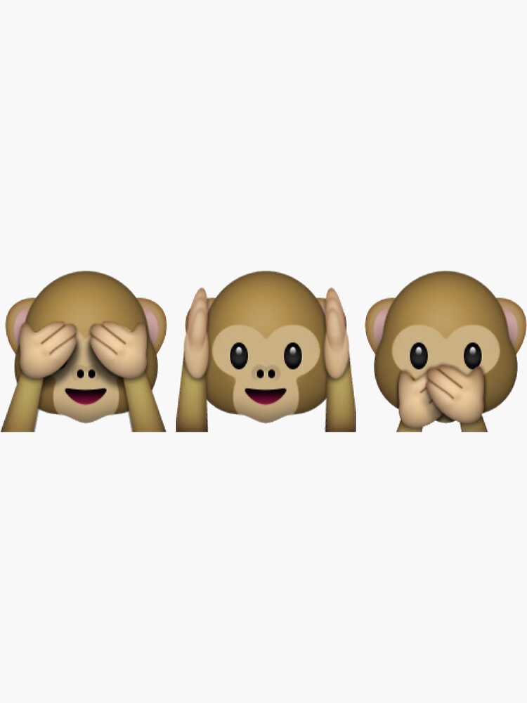 "Monkey emojis" Sticker by Katiesanta | Redbubble