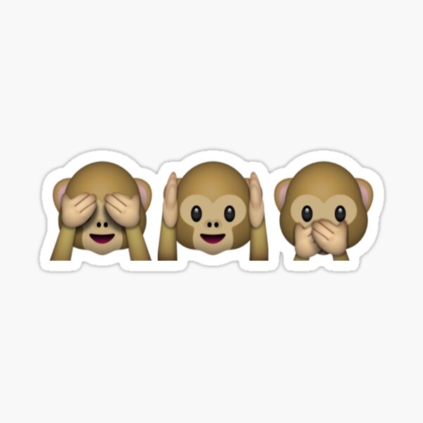 "Monkey emojis" Sticker by Katiesanta | Redbubble
