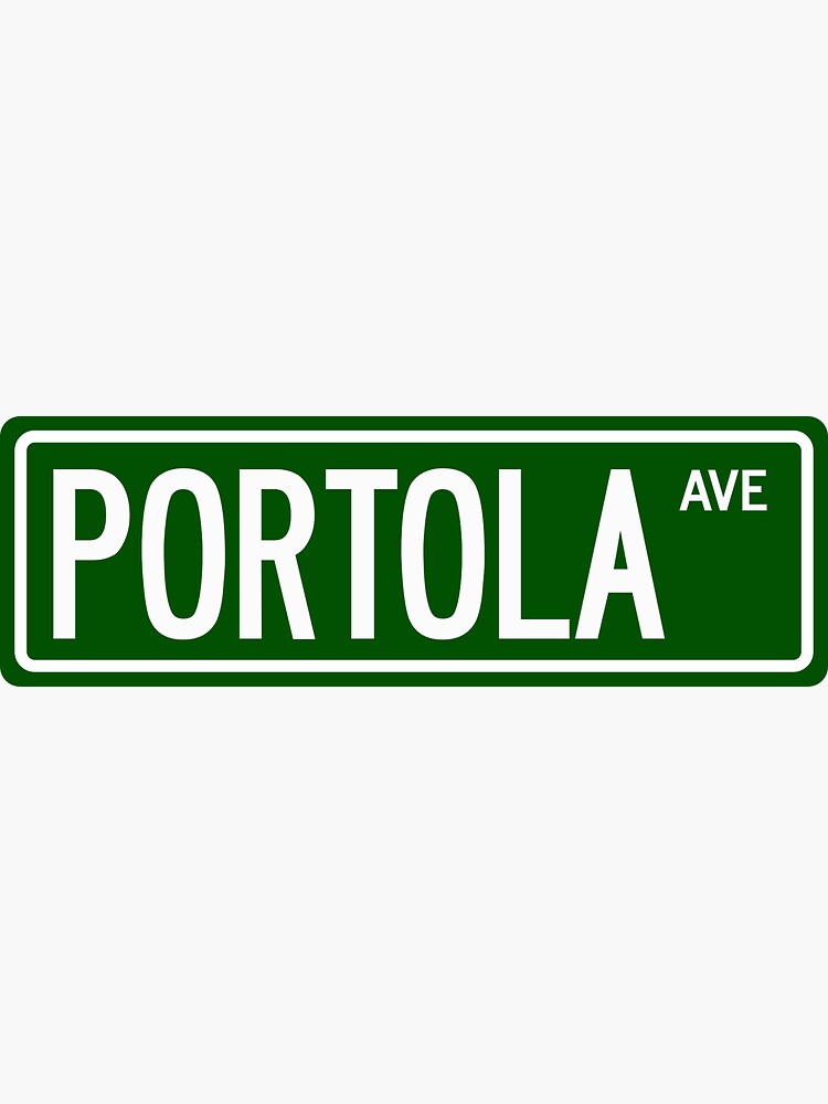 "Portola Avenue Street Sign Sticker" Sticker for Sale by emilia-romaa ...