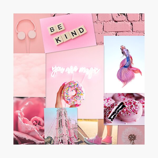 "Pink Aesthetic VSCO Collage" Photographic Print by AubRutz | Redbubble