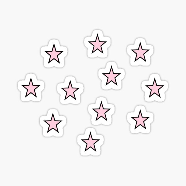 "pink star sticker pack" Sticker by ssophiee28 | Redbubble
