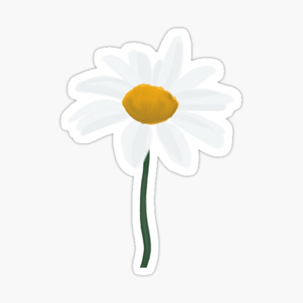 "White Daisy" Sticker by Anak-designs | Redbubble