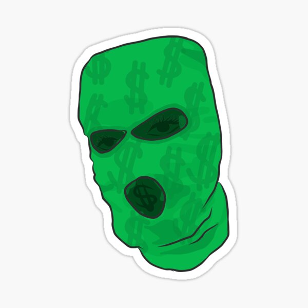 "Ski Mask" Sticker for Sale by jmav12 | Redbubble