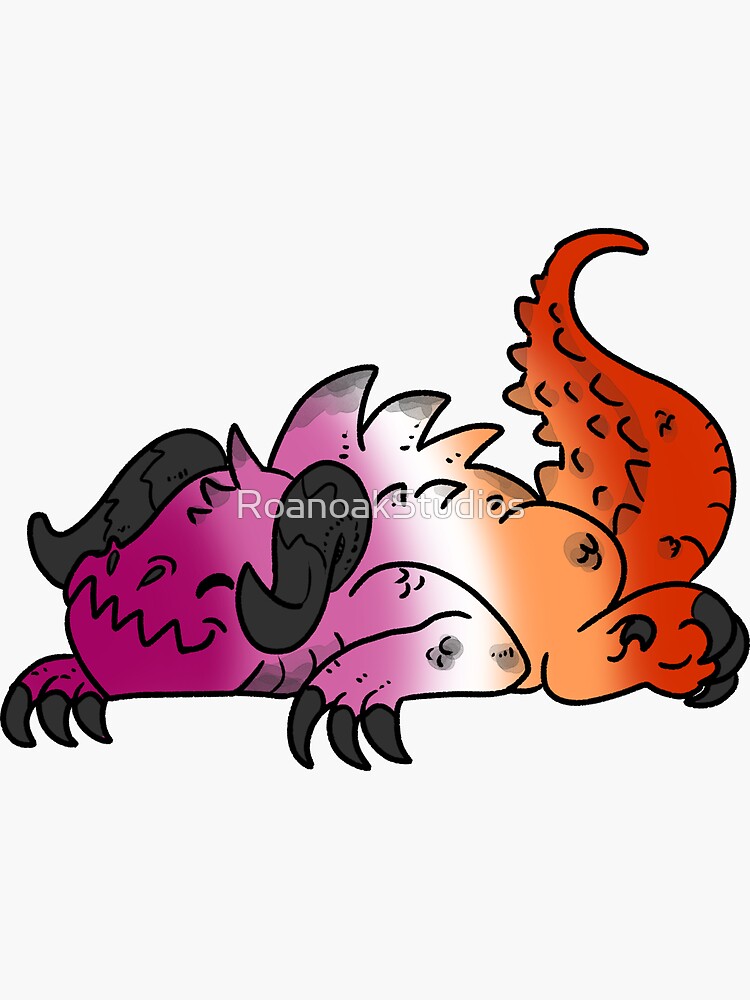 "Lesbian Deathclaw " Sticker for Sale by RoanoakStudios | Redbubble