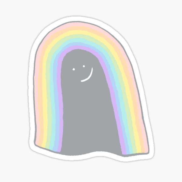 "Rainbow Ghost" Sticker for Sale by Kunicorn | Redbubble