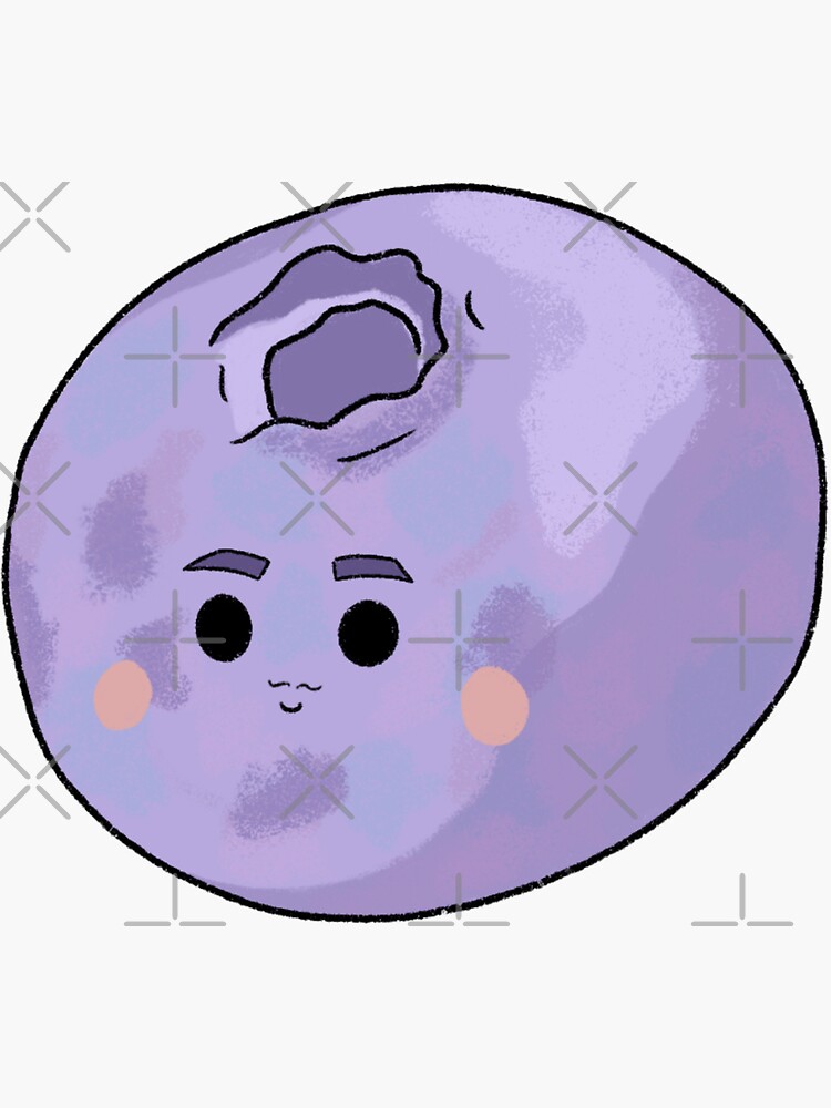 "Cute Blueberry" Sticker for Sale by Minishads | Redbubble