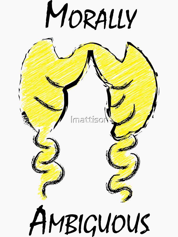 "Morally Ambiguous" Sticker for Sale by lmattison | Redbubble