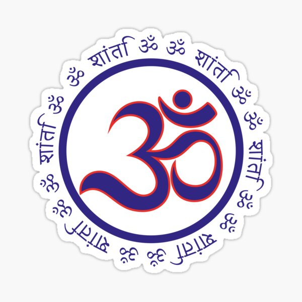 "Om shanti om" Sticker for Sale by Charista | Redbubble