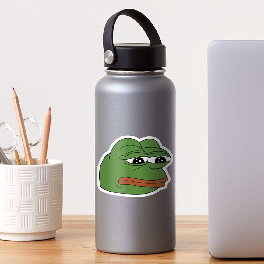 "funny sad frog meme xDDDD" Sticker by GrimlockAndSlag | Redbubble