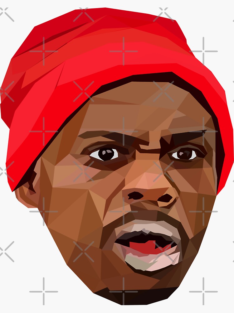 "Tyrone biggums low poly art" Sticker for Sale by kingswag | Redbubble