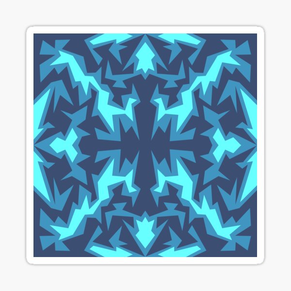 "Icy Triangular Fractals" Sticker by RJTextures | Redbubble