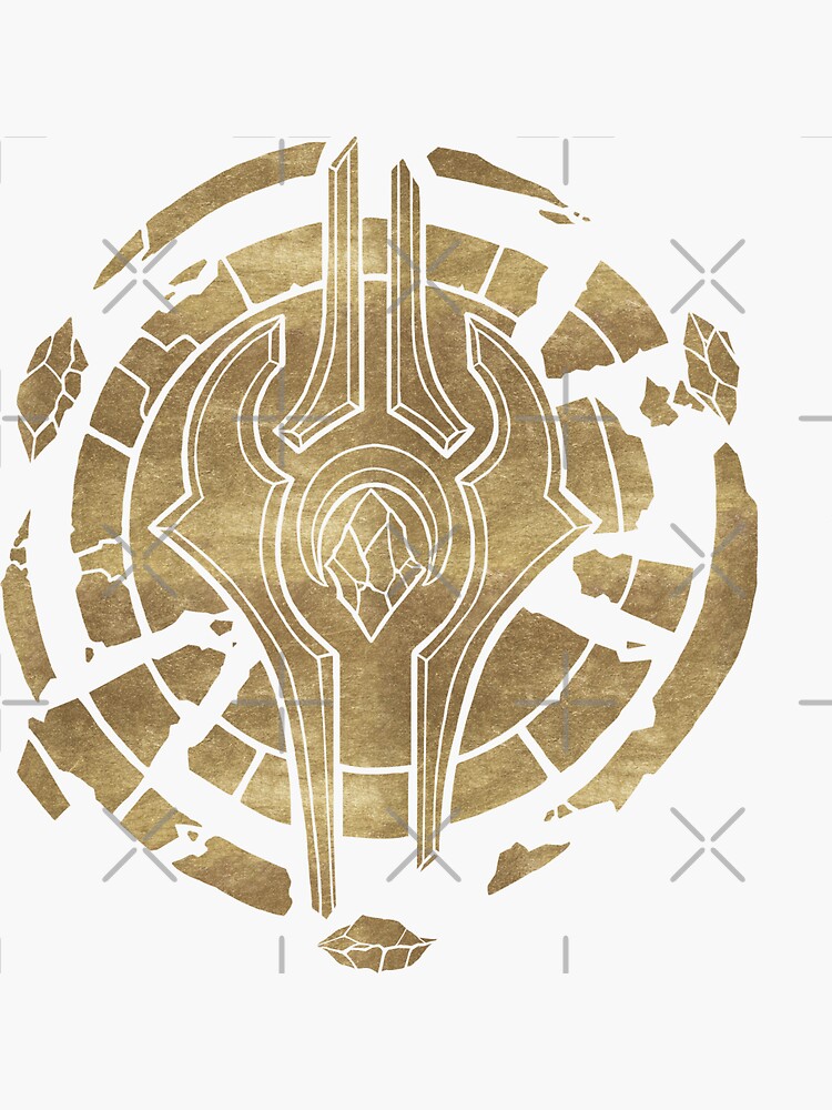 "Draenei Crest - Gold" Sticker for Sale by All-Sorts | Redbubble