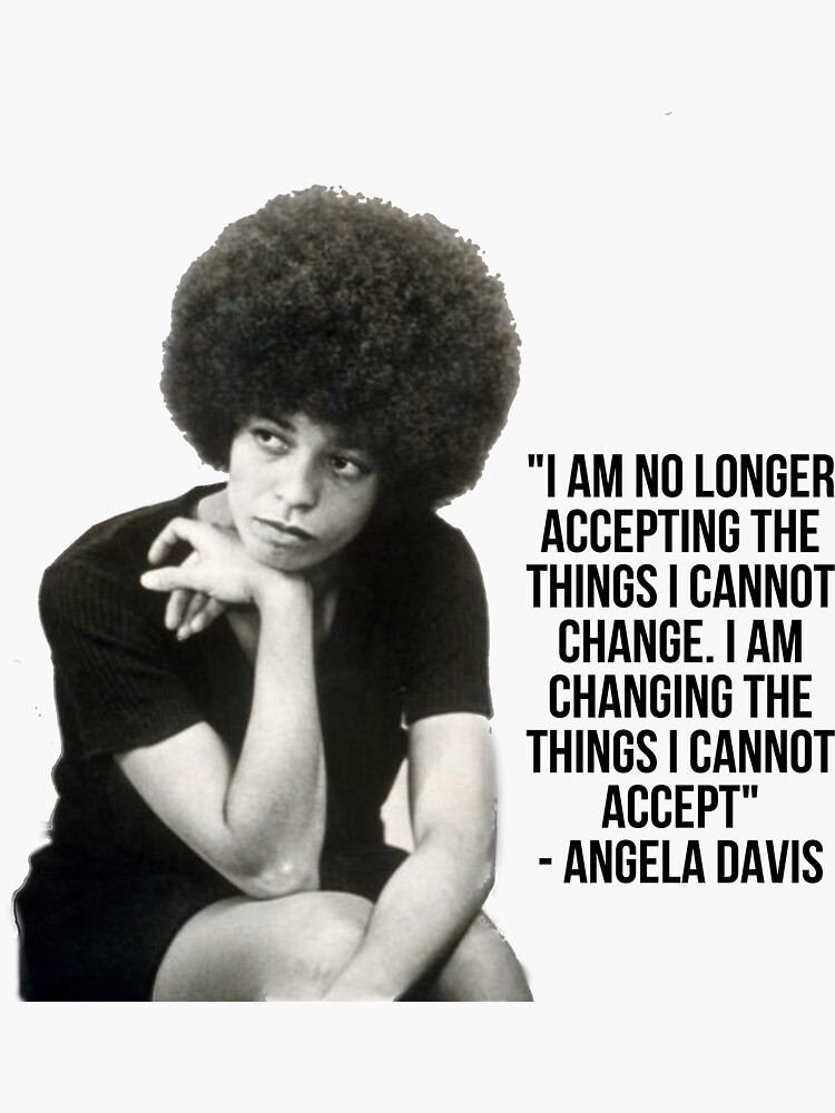 "Angela Davis Quote" Sticker for Sale by eileclab | Redbubble