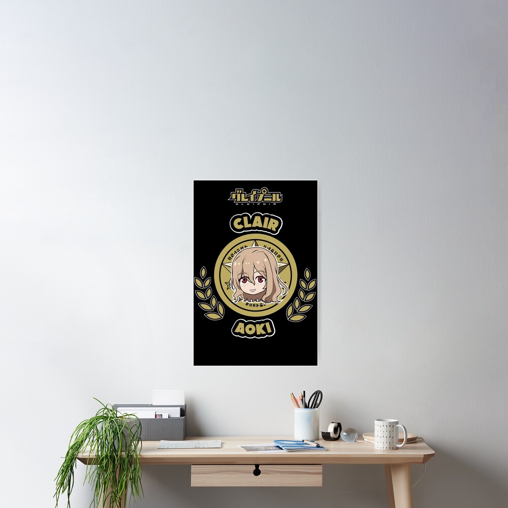 "GLEIPNIR: CLAIR AOKI CHIBI (BLACK)" Poster by FunGangStore | Redbubble