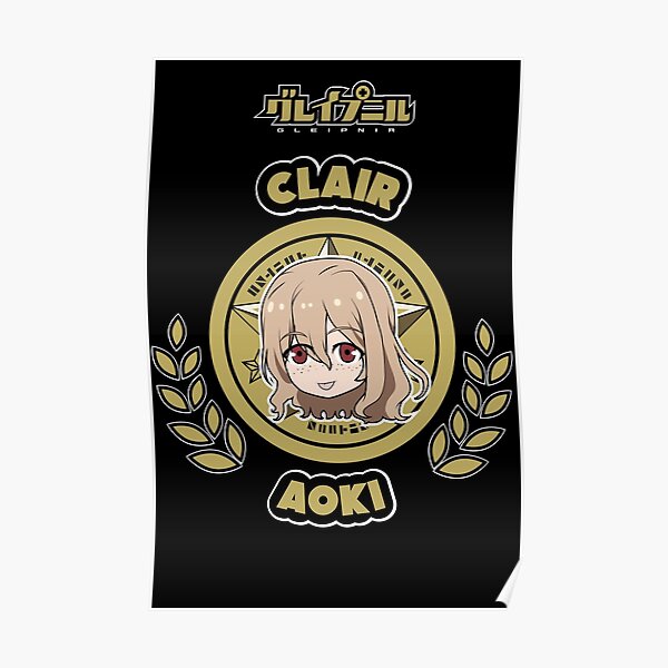 "GLEIPNIR: CLAIR AOKI CHIBI (BLACK)" Poster by FunGangStore | Redbubble