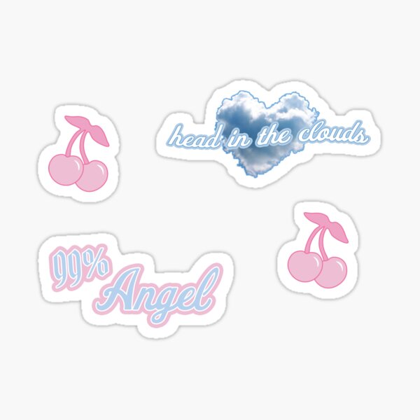 "Angel & Cloud Aesthetic Pack" Sticker for Sale by thisiserinxo | Redbubble