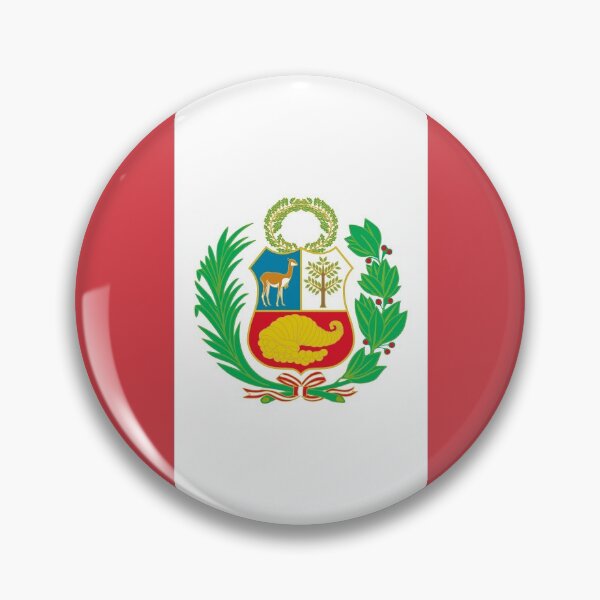 "Flag of Peru, Peruvian flag" Pin for Sale by CasaLatina | Redbubble