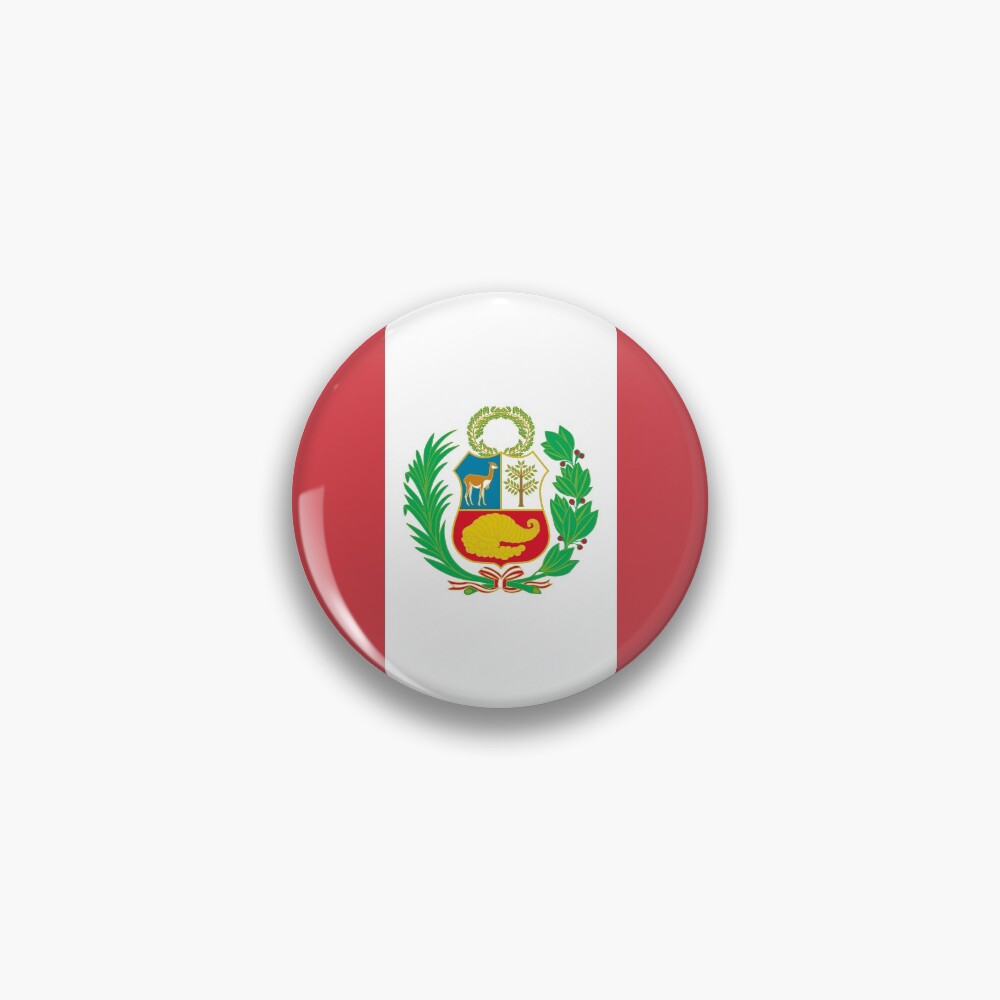 "Flag of Peru, Peruvian flag" Pin for Sale by CasaLatina | Redbubble