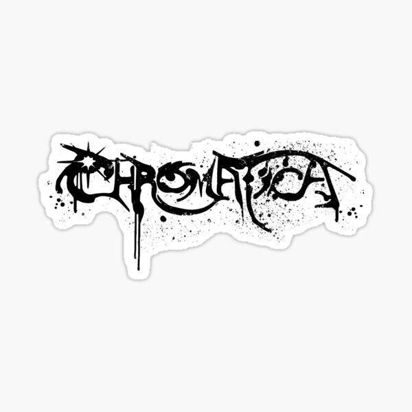 "Lady Gaga Chromatica Logo (Black Spray Paint on White)" Sticker for ...