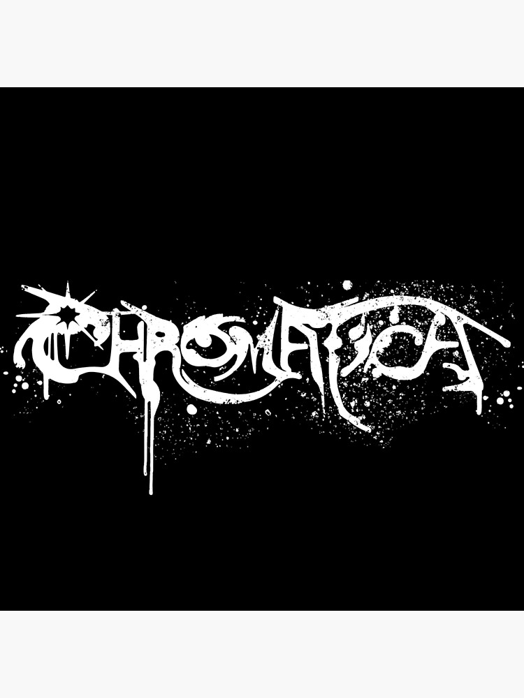 "Lady Gaga Chromatica Logo (White Spray Paint on Black)" Art Print by ...