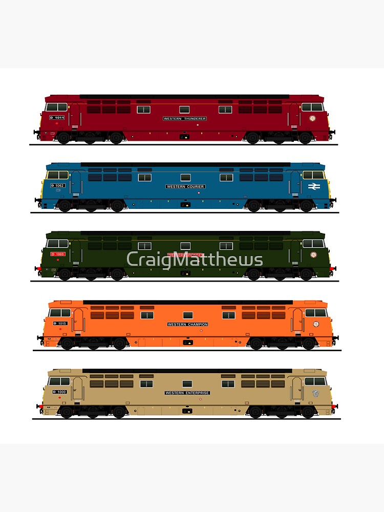 "BRITISH RAIL WESTERN LOCOMOTIVES " Sticker for Sale by CraigMatthews ...