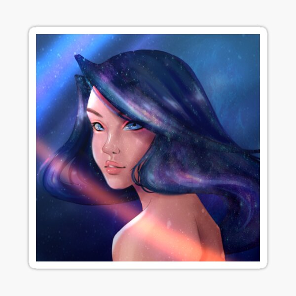"Galaxy Girl" Sticker by Lilac03 | Redbubble