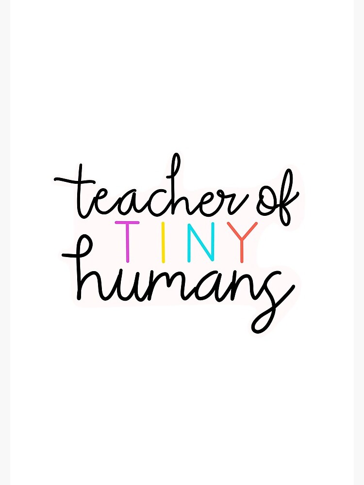 "Teacher of Tiny Humans Hand-lettered Quote for Teachers" Spiral ...