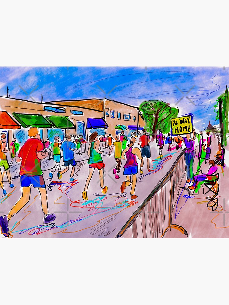 "Boston Marathon" Sticker by shevdoodles | Redbubble