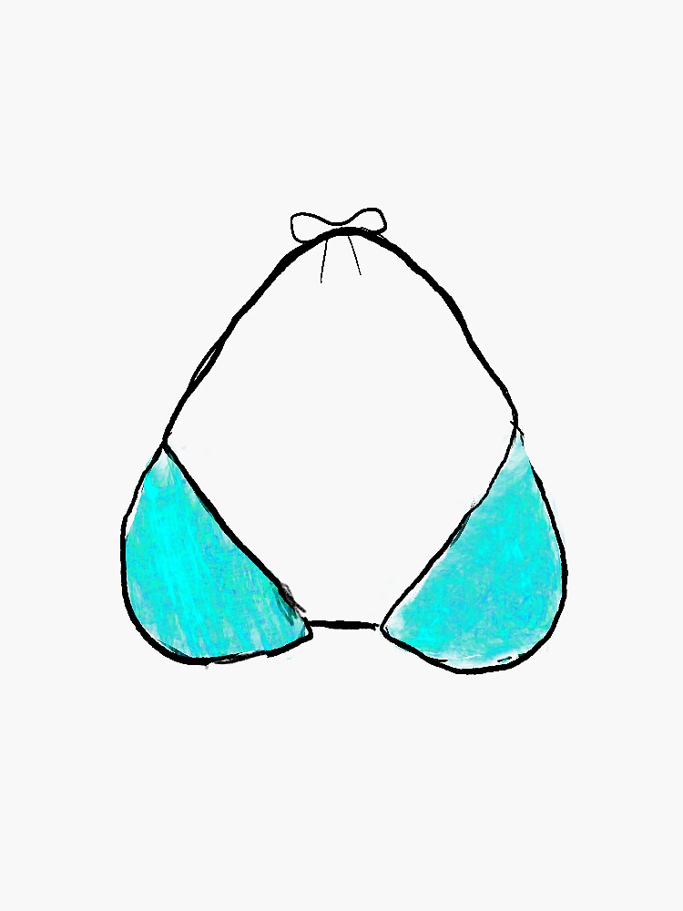 "Blue marble bikini top sticker " Sticker for Sale by Maddyhenningsen ...