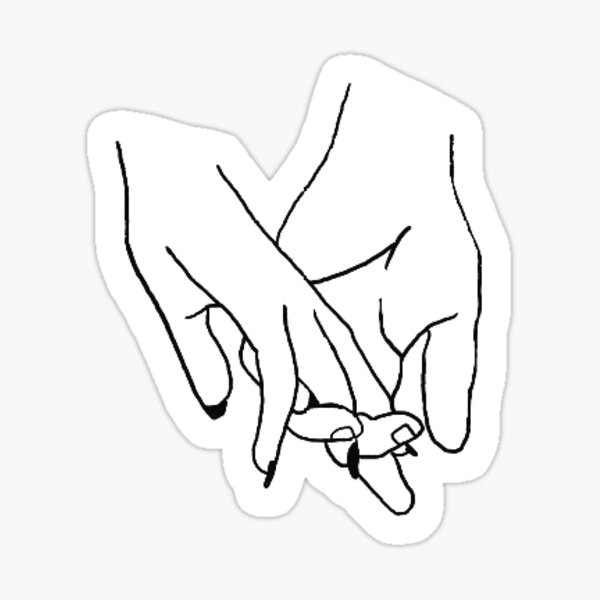 "holding hands" Sticker for Sale by lorenzahc | Redbubble
