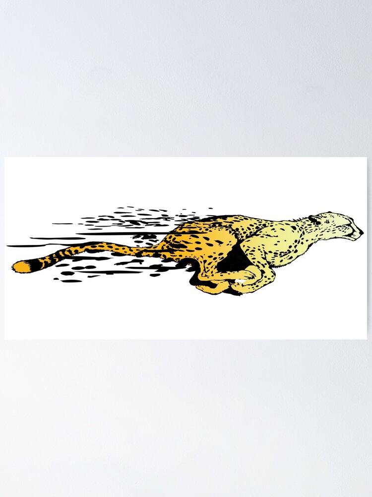 "Cheetah Fast Moving" Poster for Sale by gl010473 | Redbubble