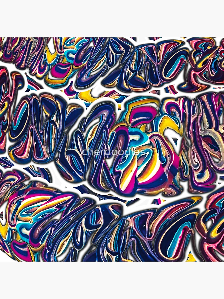 "Pop Pour Party Pattern - Paint Pour Art - Unique and Vibrant Modern ...