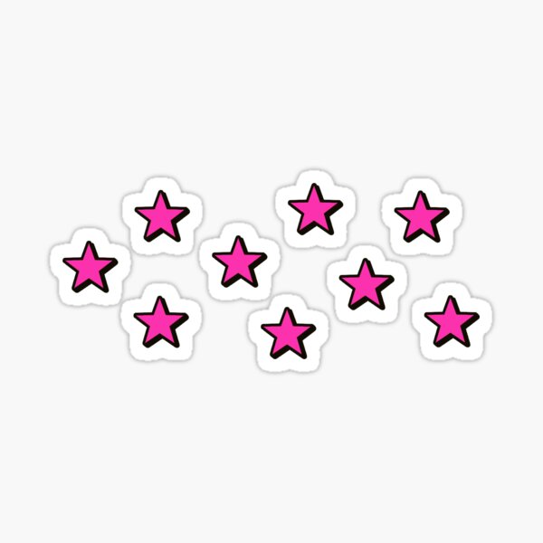 "pink stars pack" Sticker for Sale by myaart | Redbubble