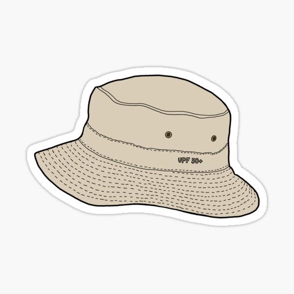 "Bucket hat" Sticker by agathecad | Redbubble