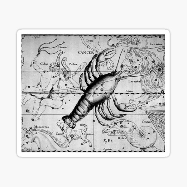 "CANCER Lobster - Old School Astrology" Sticker for Sale by ...