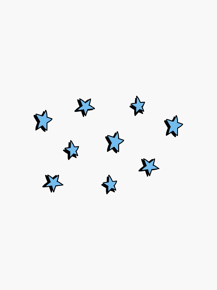 "blue star sticker pack" Sticker for Sale by zoehann | Redbubble