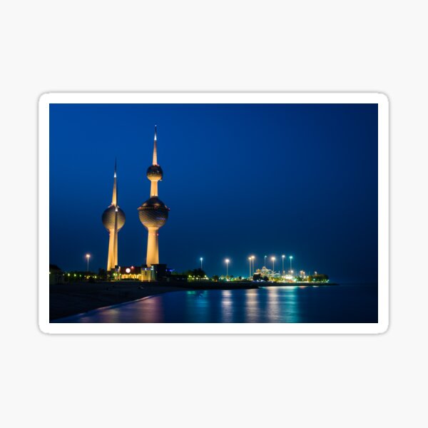"Kuwait Towers, Kuwait City" Sticker for Sale by talvbansal | Redbubble