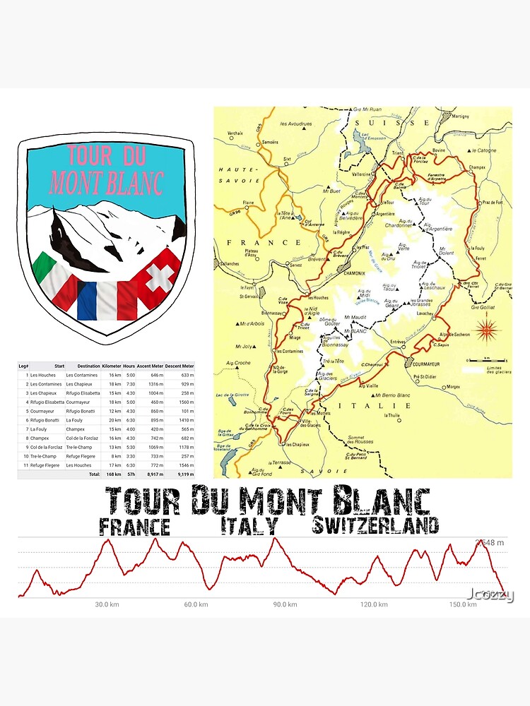 Digital Prints Art & Collectibles UTMB Ultra Tour Du Mont Blanc Print ...