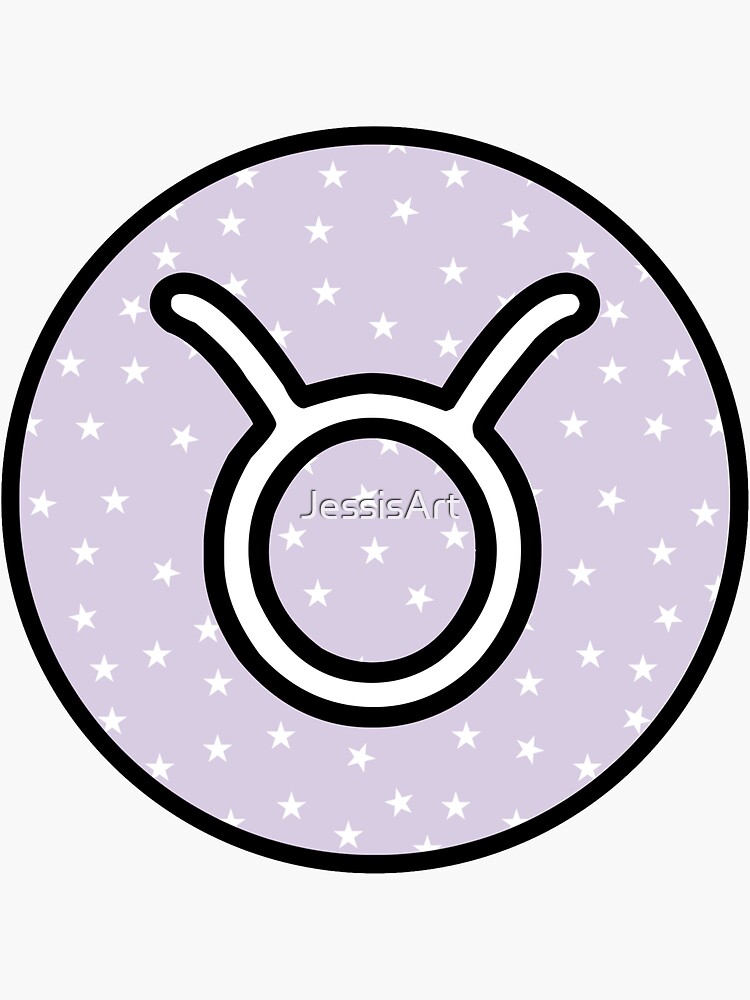 "Taurus zodiac / astrology sticker - Purple Stars" Sticker for Sale by ...
