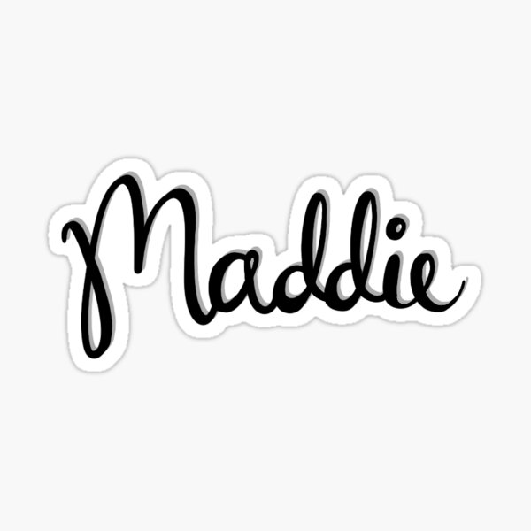 "maddie" Sticker for Sale by jillianbartho | Redbubble