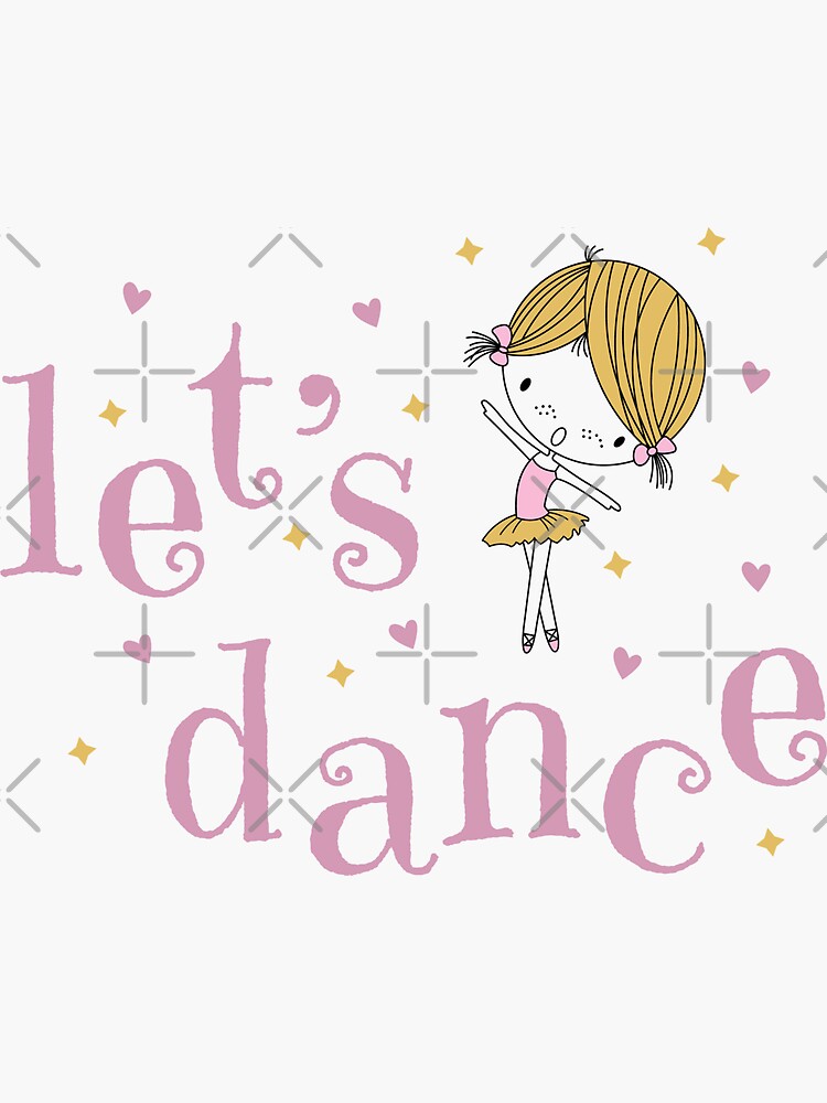 "Let's Dance" Sticker for Sale by TheGrooveShack | Redbubble