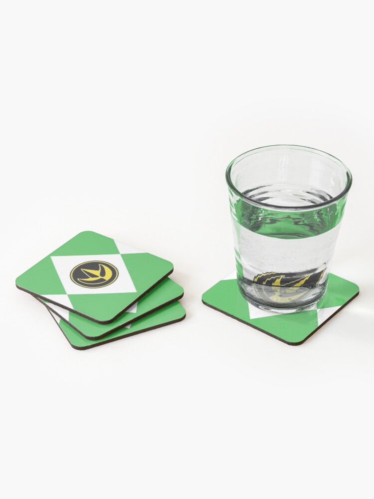"Mighty Morphin Power Rangers Green ranger mask" Coasters (Set of 4 ...