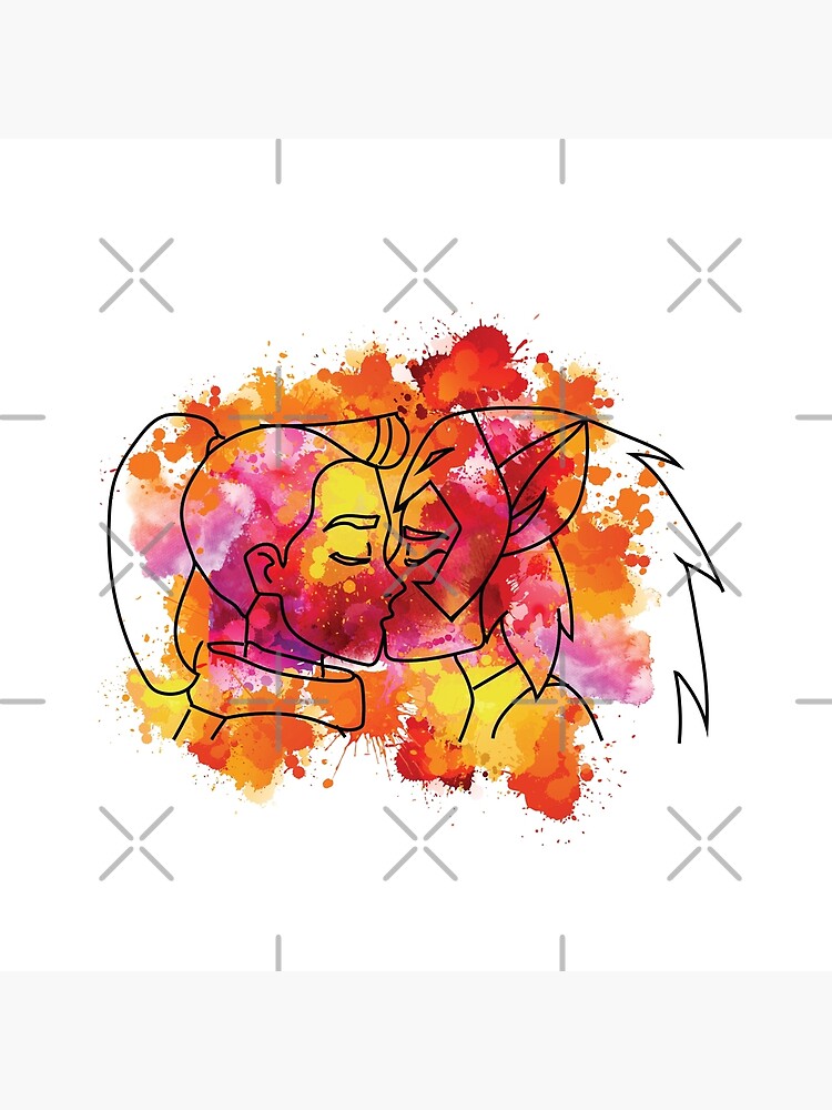 "She-Ra and Catra kiss watercolor" Art Print by patternsworld | Redbubble