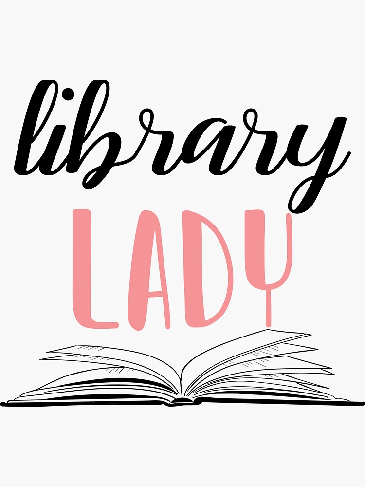 "library lady - library girl" Sticker by BAISSANE | Redbubble