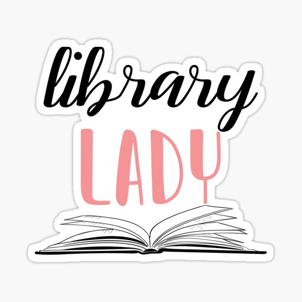 "library lady - library girl" Sticker by BAISSANE | Redbubble