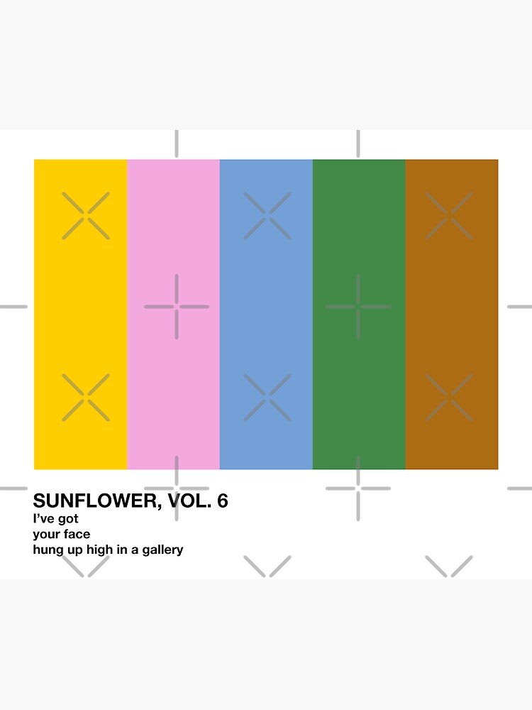 "Sunflower, Vol. 6 - Harry Styles Color Palette" Sticker for Sale by ...