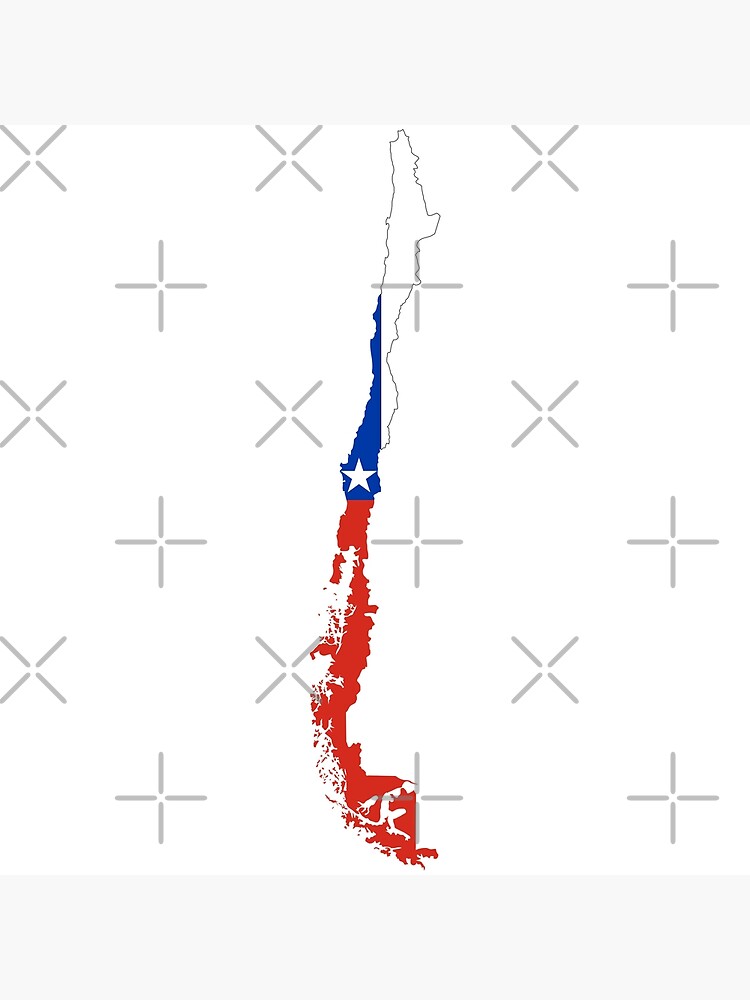 "CHILEAN FLAG, MAP OF CHILE" Art Print by CasaLatina | Redbubble