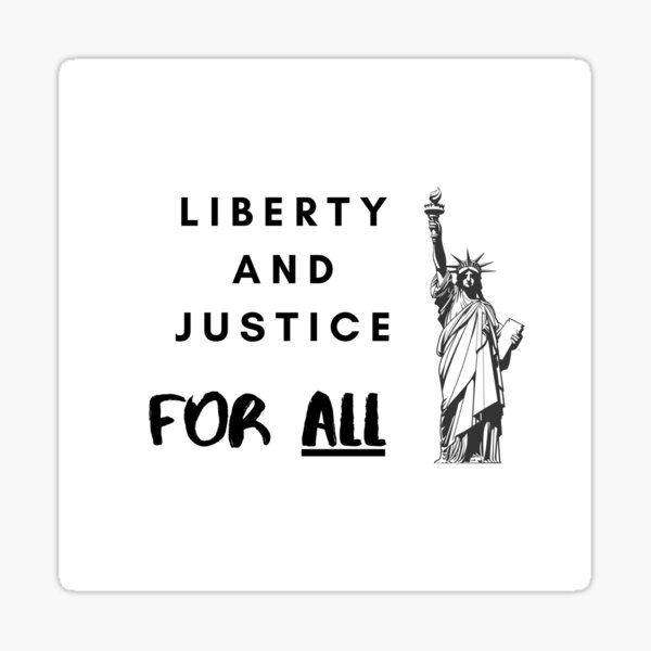 Liberty And Justice For All Sticker For Sale By Goldenpoodles